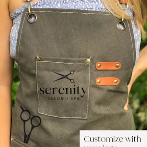Hairstylist Apron With Pockets Hairdresser Custom Apron for Hair ...