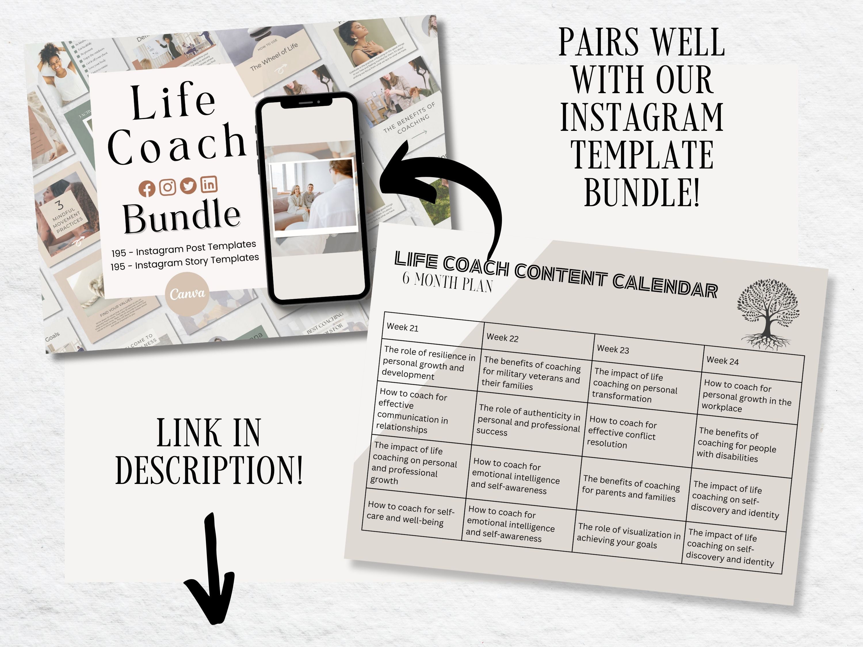 Life Coach Content Planning Calendar Coaching Content Planner - Etsy