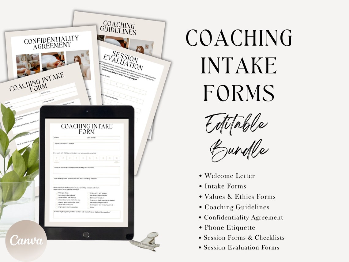 Coaching Client Intake Form Template Coaching Onboarding Life - Etsy