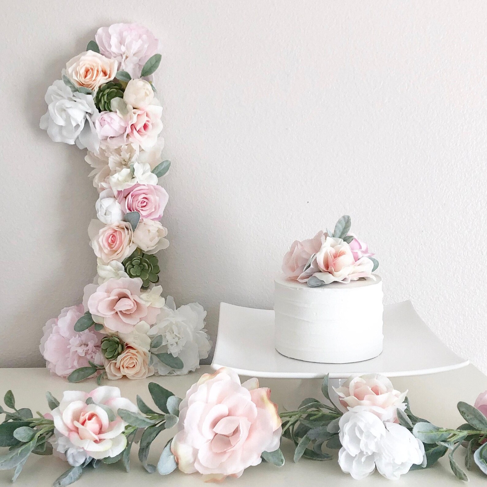 Floral Cake Topper Floral Flower Cake Topper Flower Birthday Cake ...