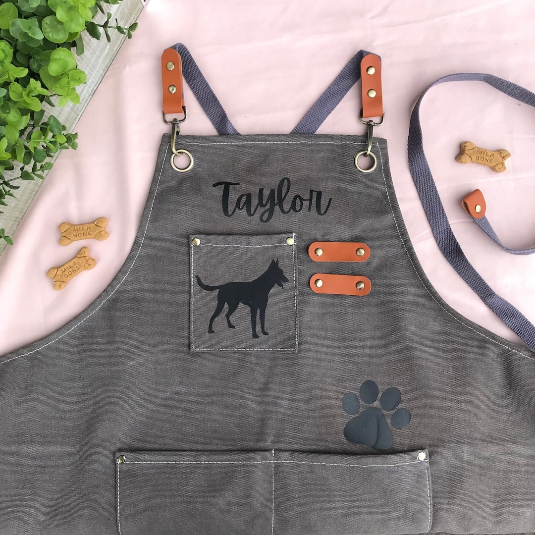 Custom Apron for Pet Store Groomer Gift Idea for Dog Mom Apron Pet Spa ...