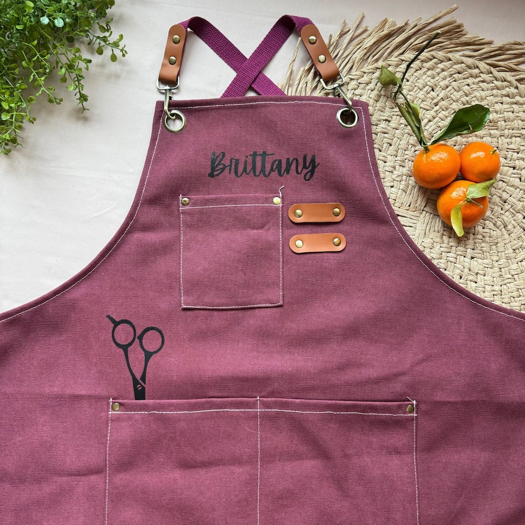 Custom Apron for Women Hair Stylist Gift for Her Apron With Pocket ...