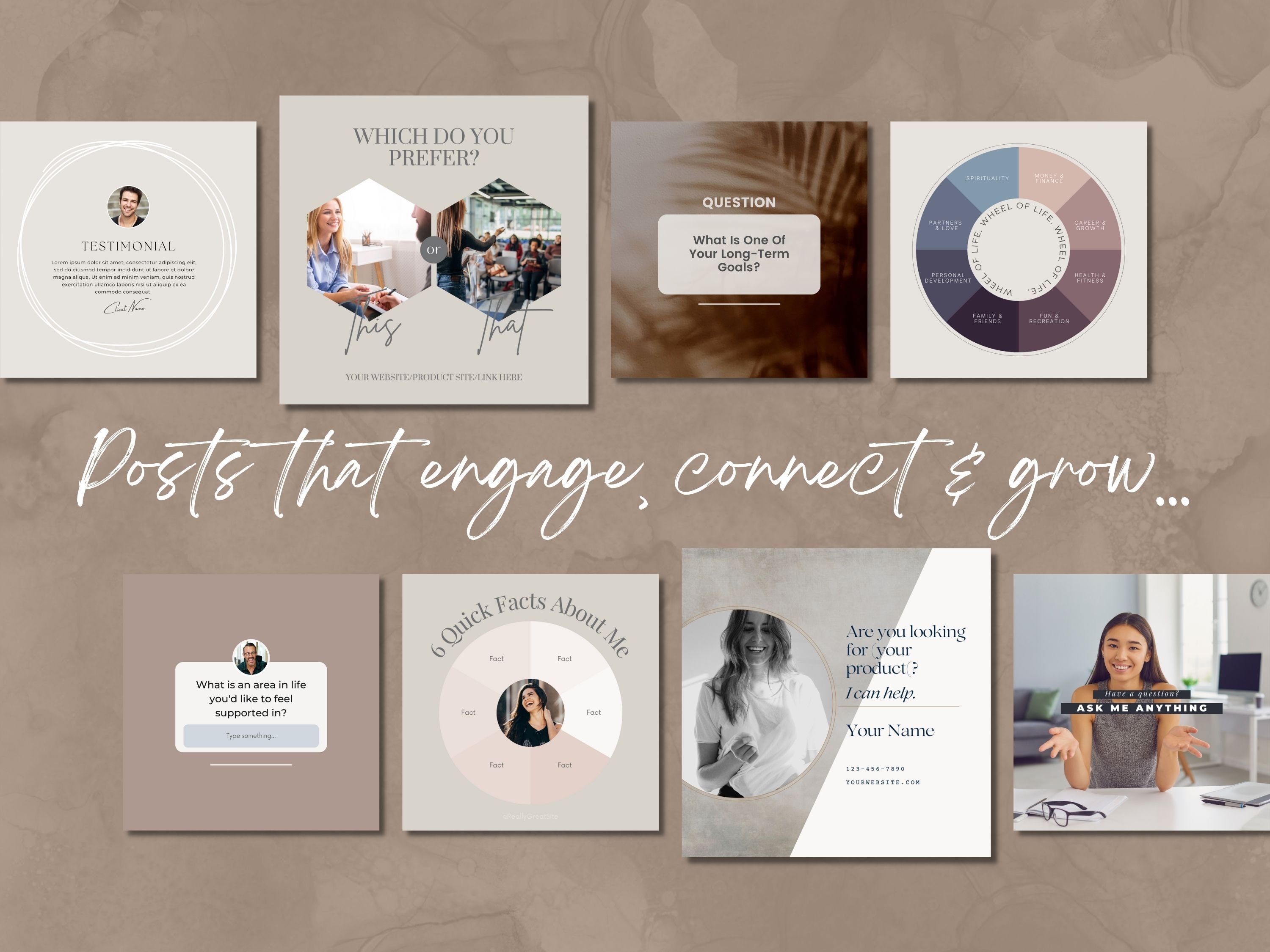 Life Coach Instagram Templates Instagram Post for Life Coach - Etsy
