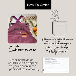 Custom Garden Apron With Pocket Logo Apron for Florist Gift Idea for ...