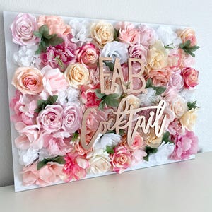 Flower Wall Name Sign Nursery Wall Decor Personalized Girl Bedroom ...