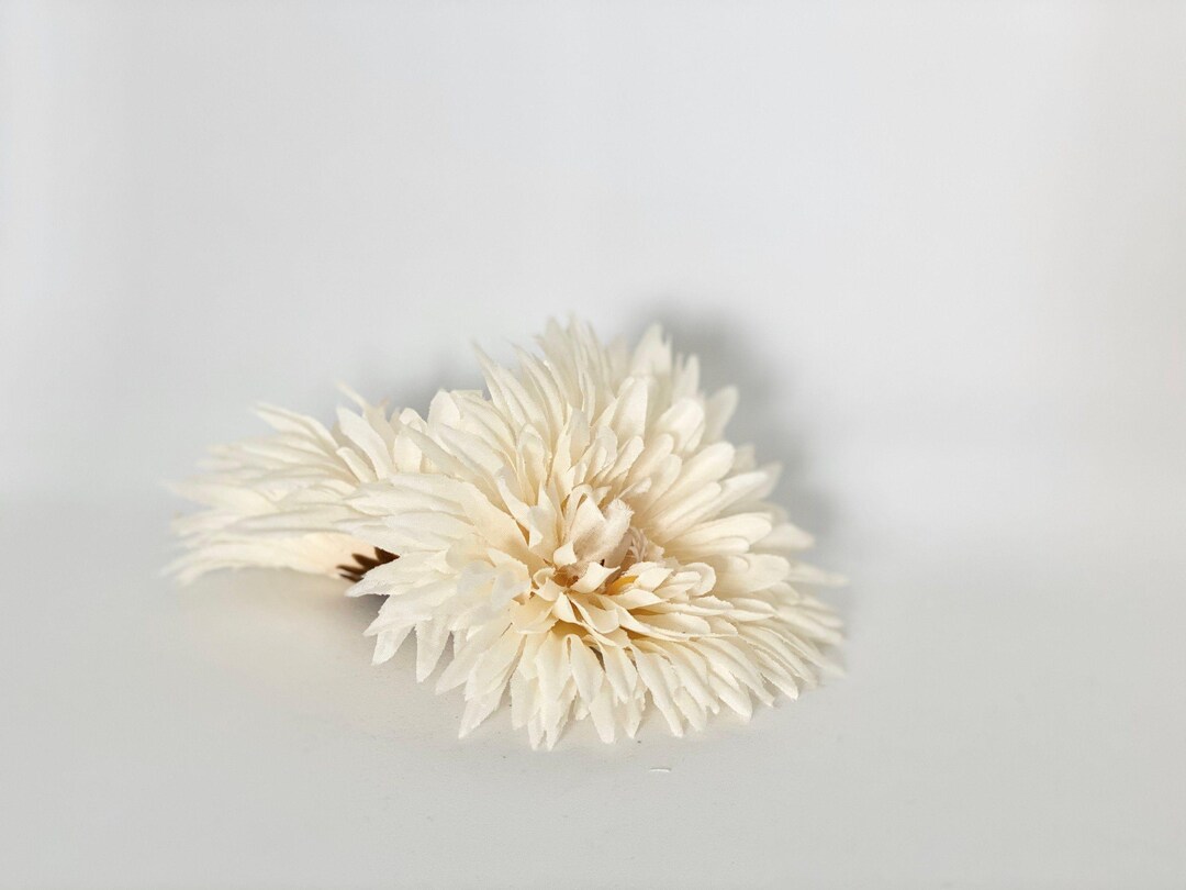 5 Artificial Spider Mum Beige Spider Mum Boho Artificial Flower Boho ...