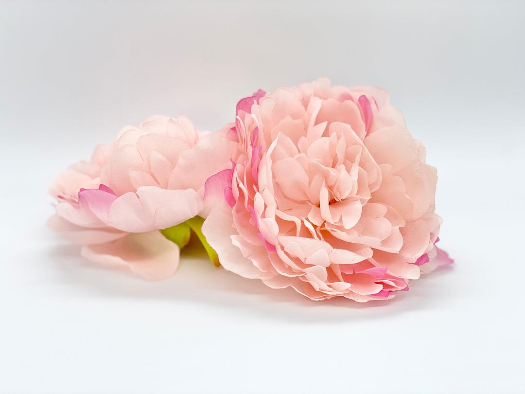 5" Large Full Pink Peony Baby Pink Peony Light Pink Peony Silk Flower ...