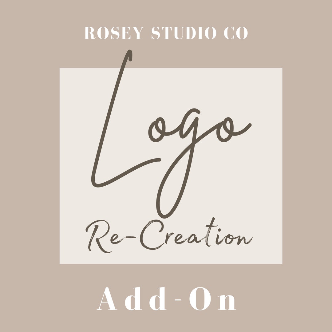 Logo Re-creation Add on Fee Rosey Studio Co. - Etsy