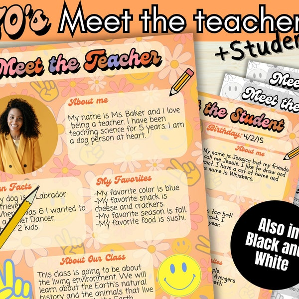 Meet the Student Printable - Etsy