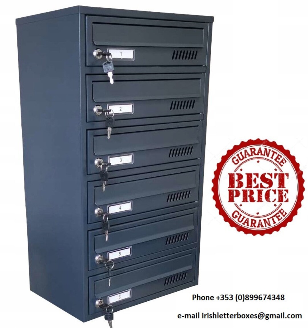 Florida 6 Six Slots Multi Occupancy Letter Box - Etsy Ireland