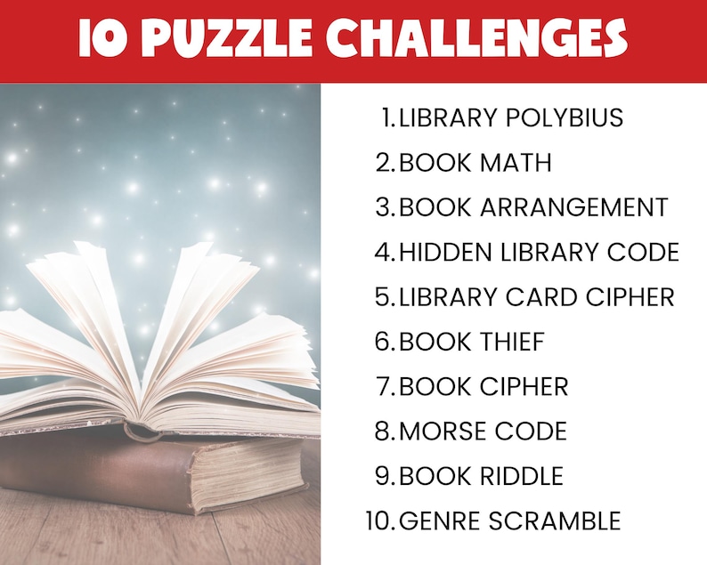 Printable Escape Room for Tweens, Teens, & Kids - the Enchanted Library ...