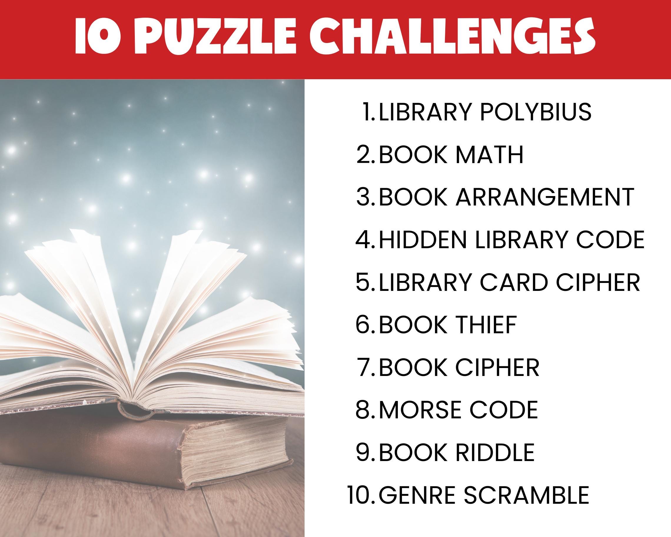 Printable Escape Room for Tweens, Teens, & Kids - the Enchanted Library ...