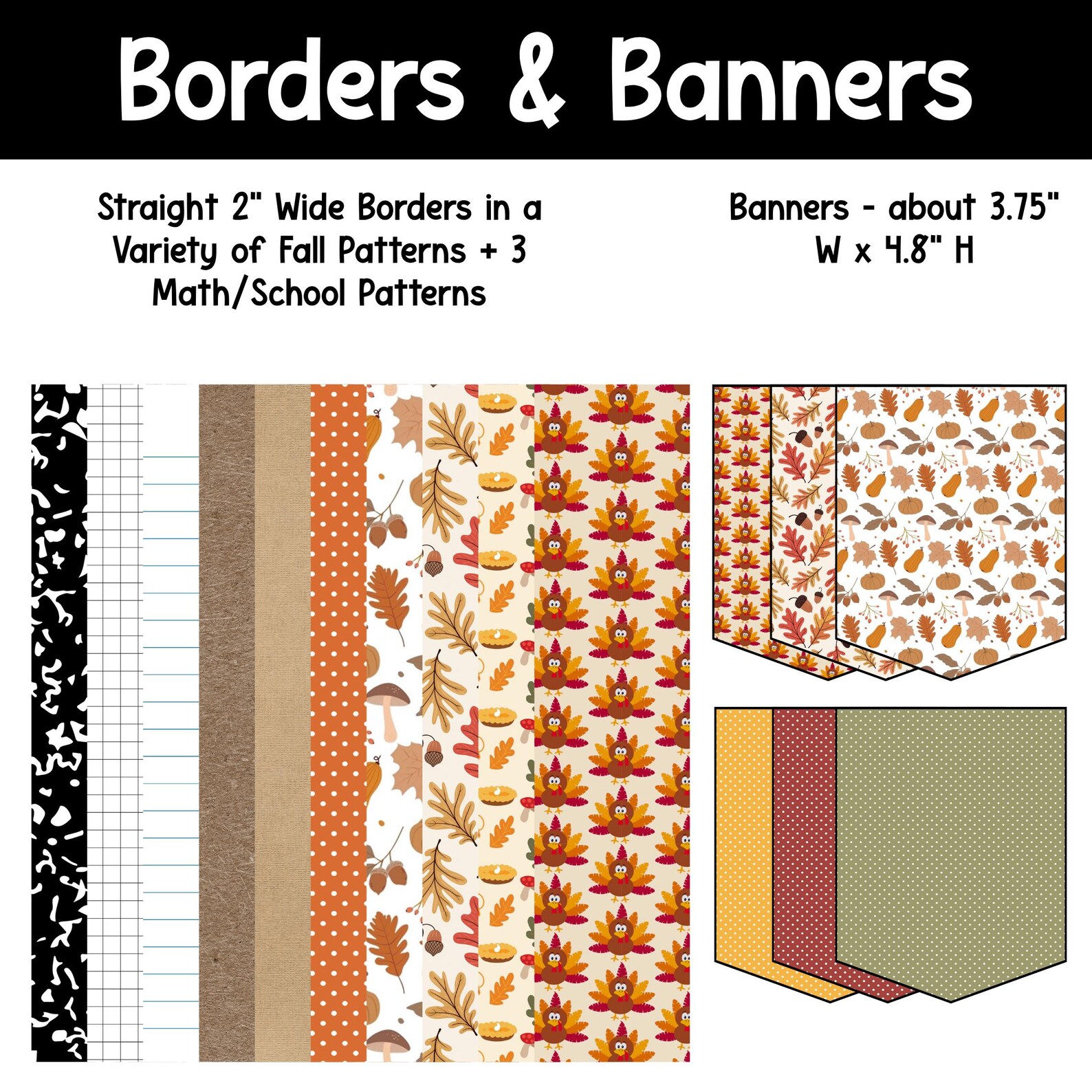 Fall Thanksgiving Math Classroom Bulletin Board Kit: Stuffed With Math ...