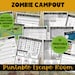 Zombie Campout Escape Room - Halloween Escape Room - Fun Printable ...