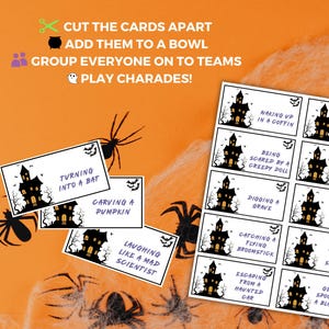Halloween Charades Game for Teens & Adults - Printable Halloween Party ...