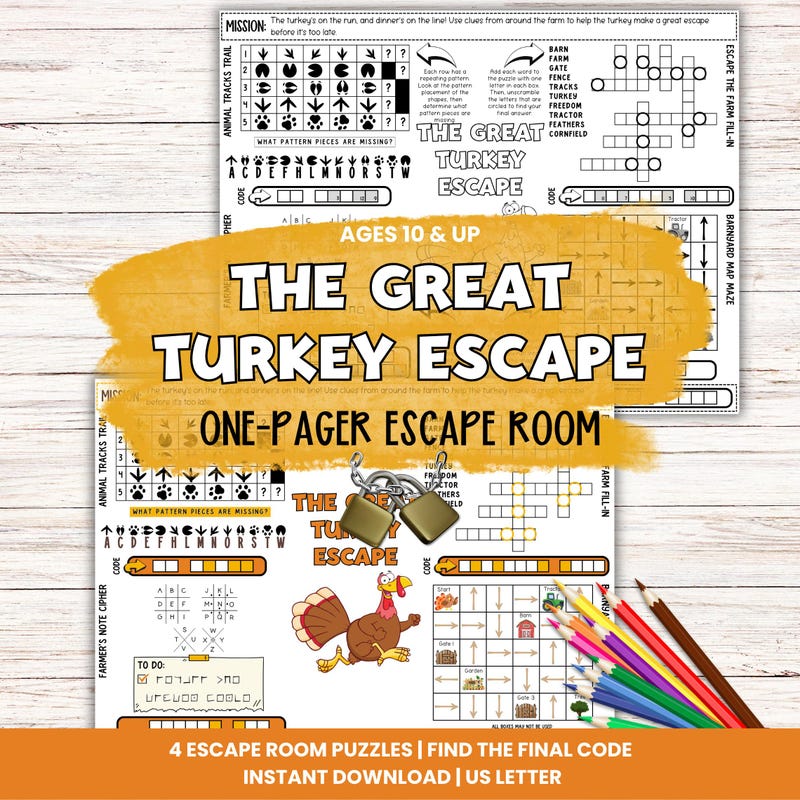 Escape Room Placemat - Etsy UK