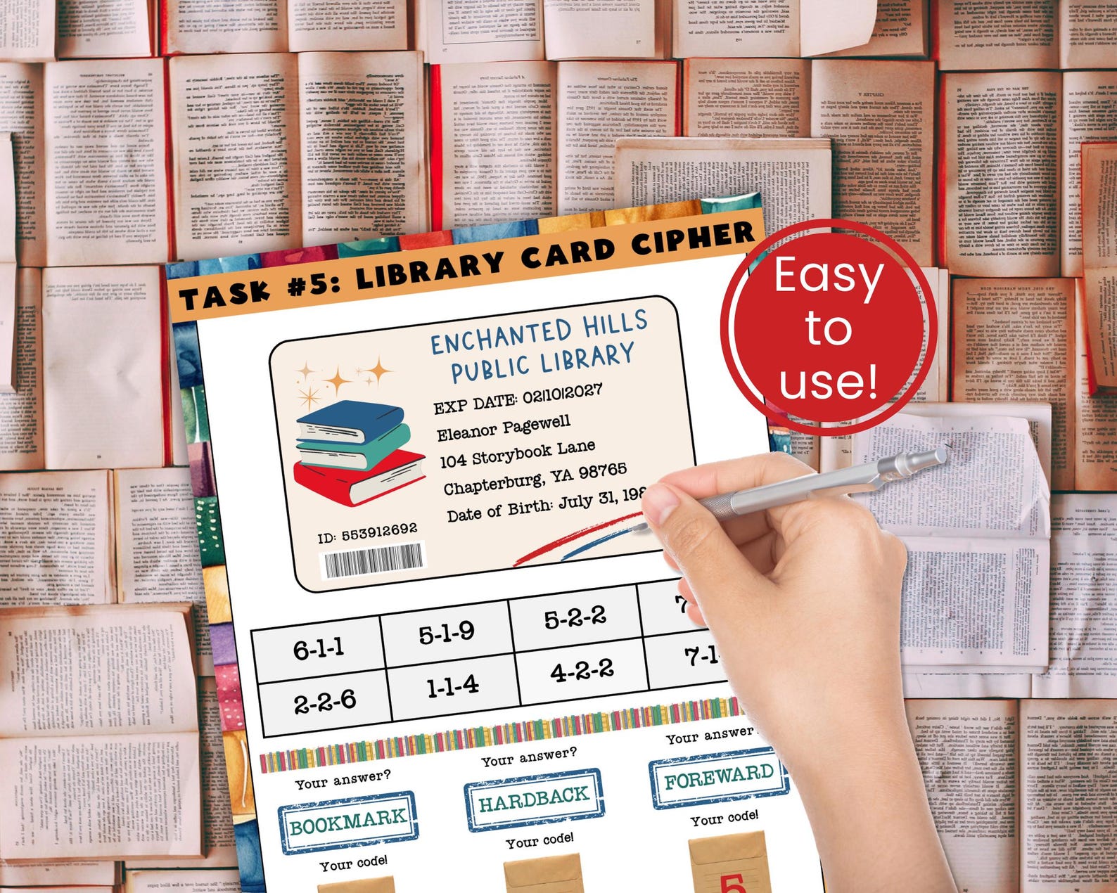 Printable Escape Room for Tweens, Teens, & Kids - the Enchanted Library ...