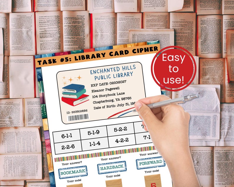 Printable Escape Room for Tweens, Teens, & Kids - the Enchanted Library ...