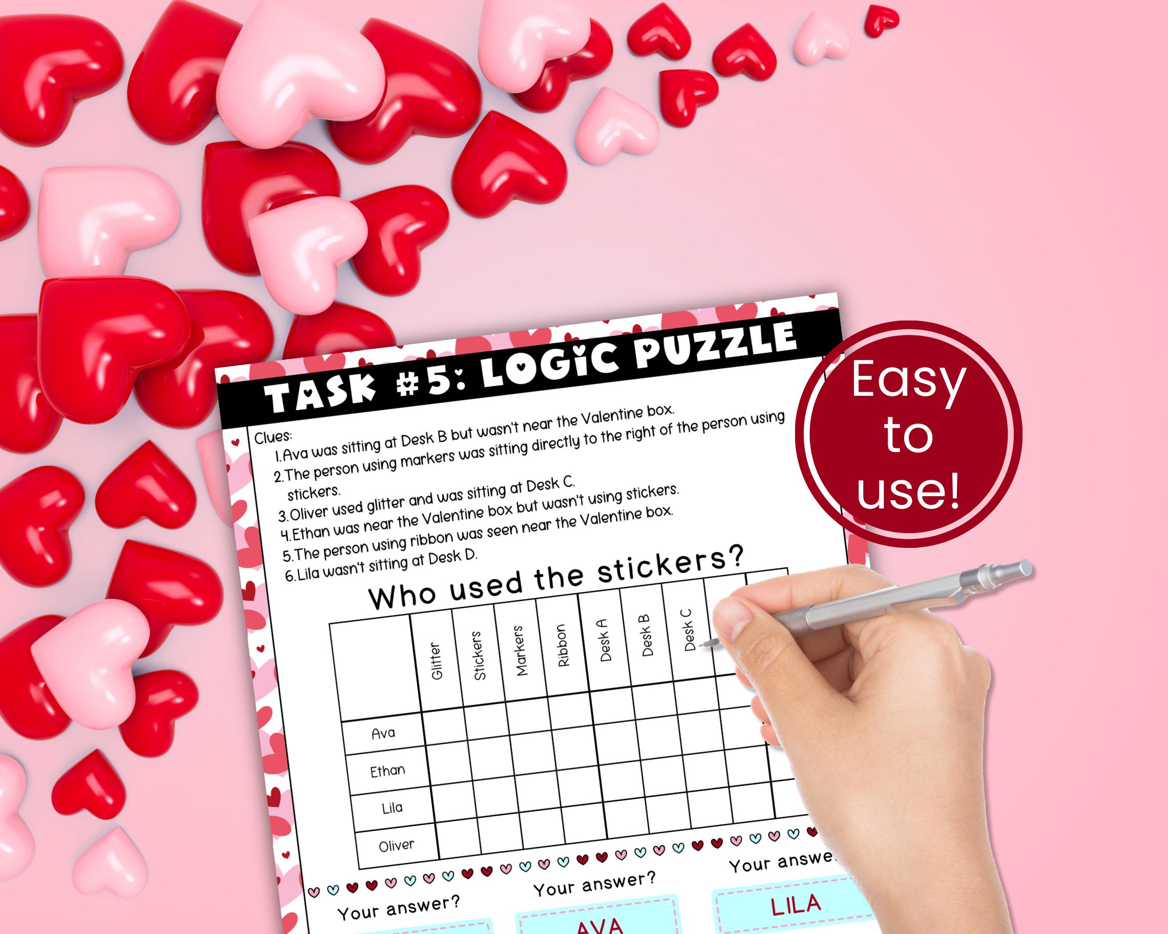 Valentine's Day Escape Room for Tweens and Kids - the Stolen Valentine ...