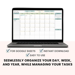 Monthly Calendar Task Tracker for Google Sheets - to Do List ...