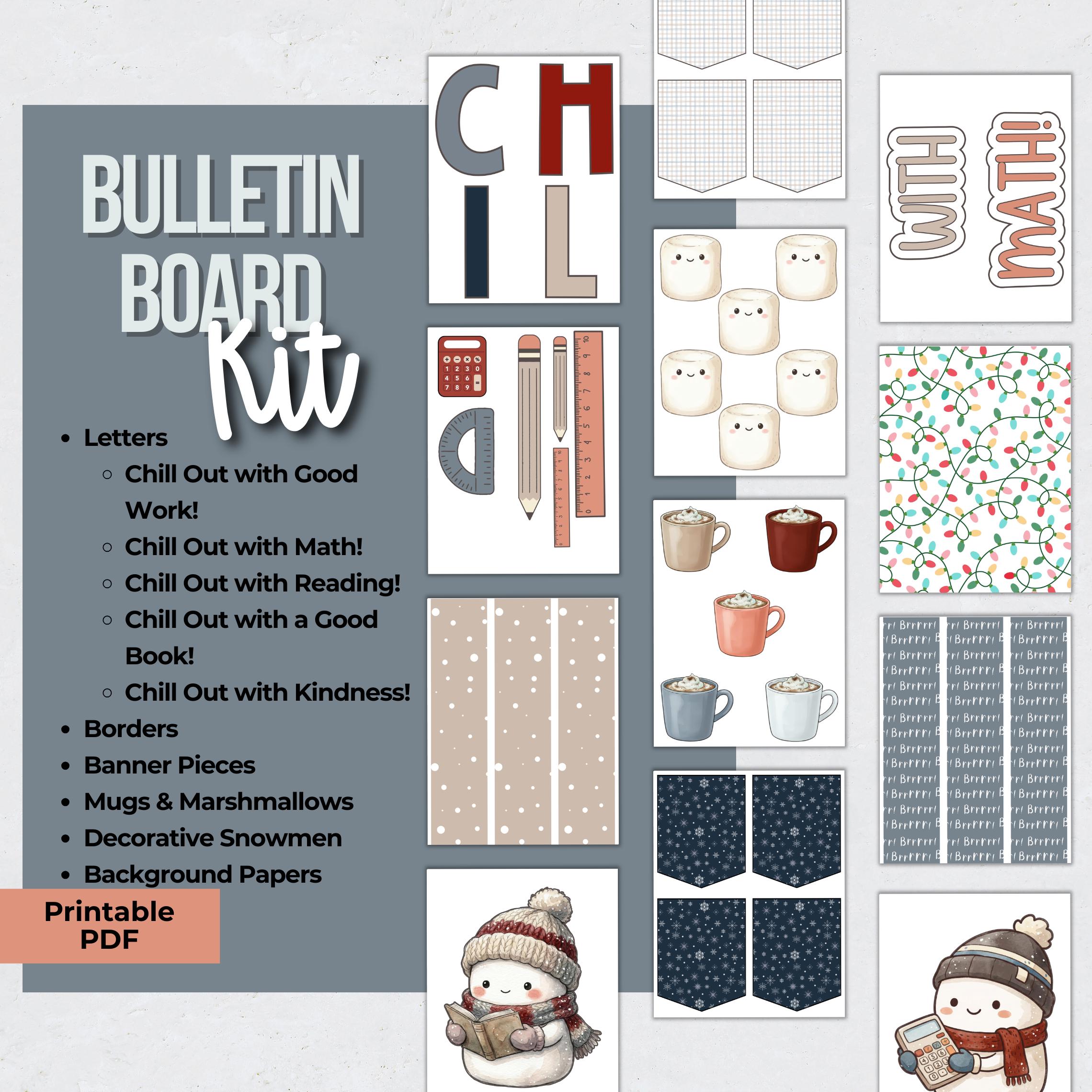 Winter Classroom Bulletin Board Kit: Chill Out With Math/reading ...