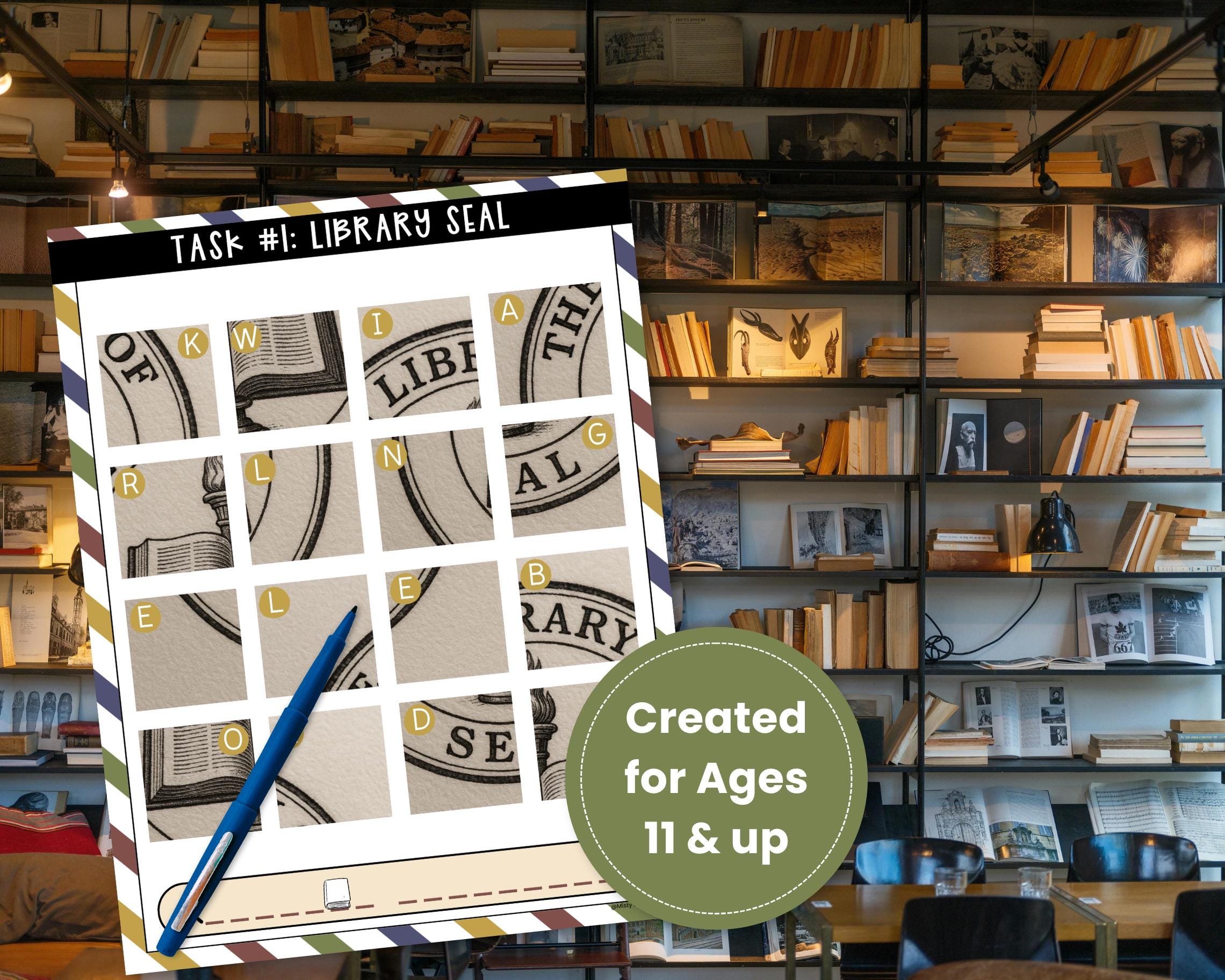 Librarian's Secret Escape Room for Tweens & Teens, Library Escape Room ...