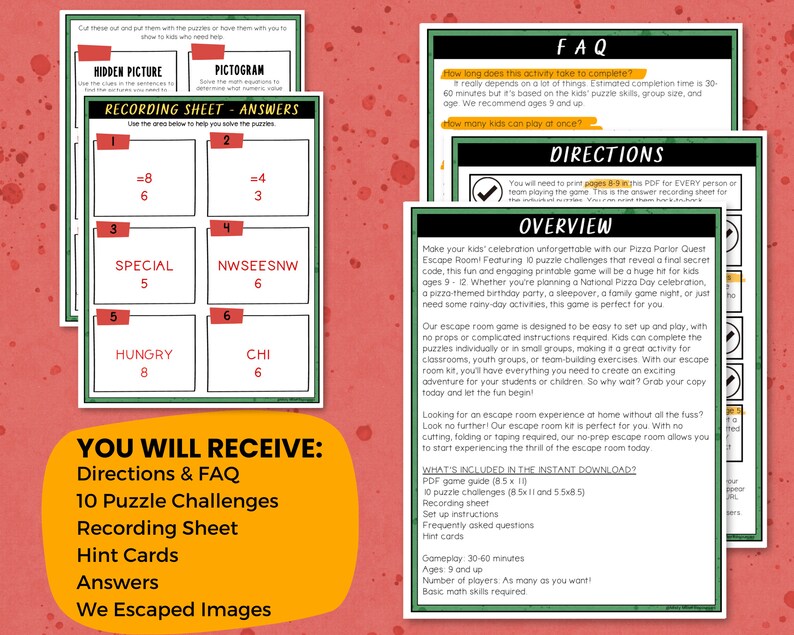Pizza Escape Room - Fun Printable Puzzle Game for Kids - National Pizza ...