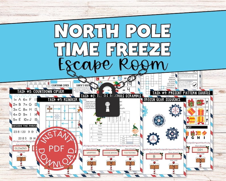 Christmas Escape Room for Tweens, Teens, & Kids - North Pole Time ...