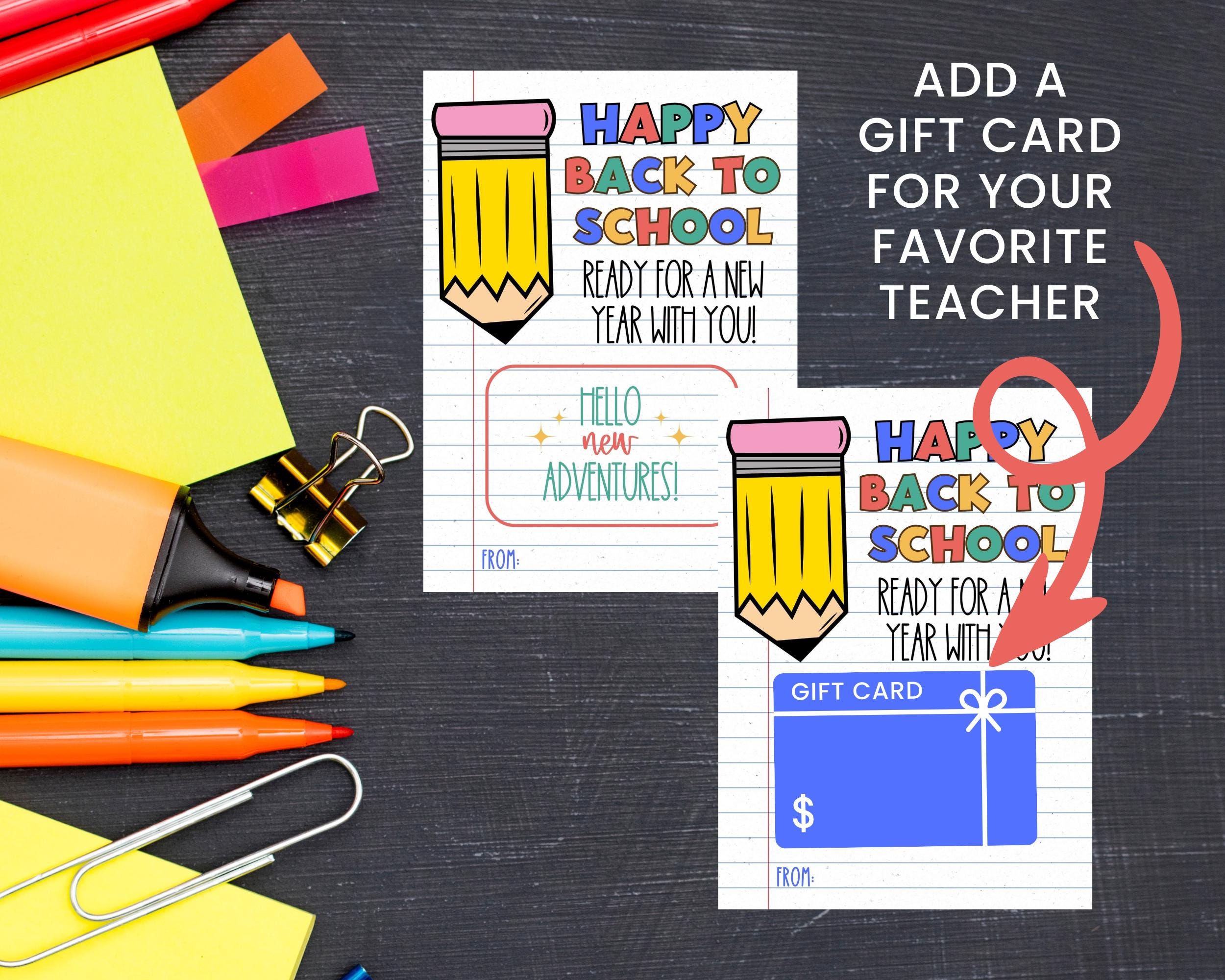 Teacher Back to School Gift Card Holders - Welcome Back to School ...