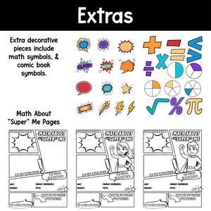 Back to School Bulletin Board Kit - Math Superpowers - Math Classroom ...