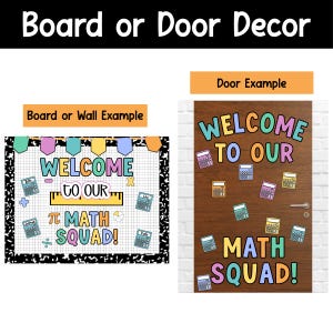 Math Classroom Bulletin Board Kit: Welcome to Our Math Squad - Upper ...