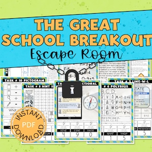 End of School Year Breakout Escape Room for Tweens and Kids - Printable ...