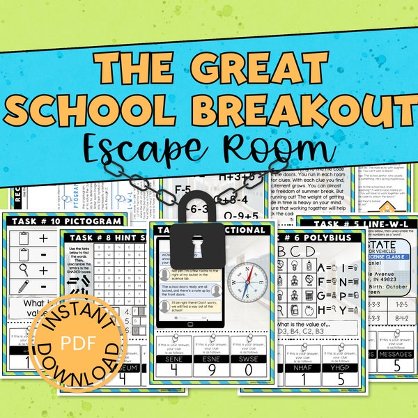 Escape Room Printable - Etsy