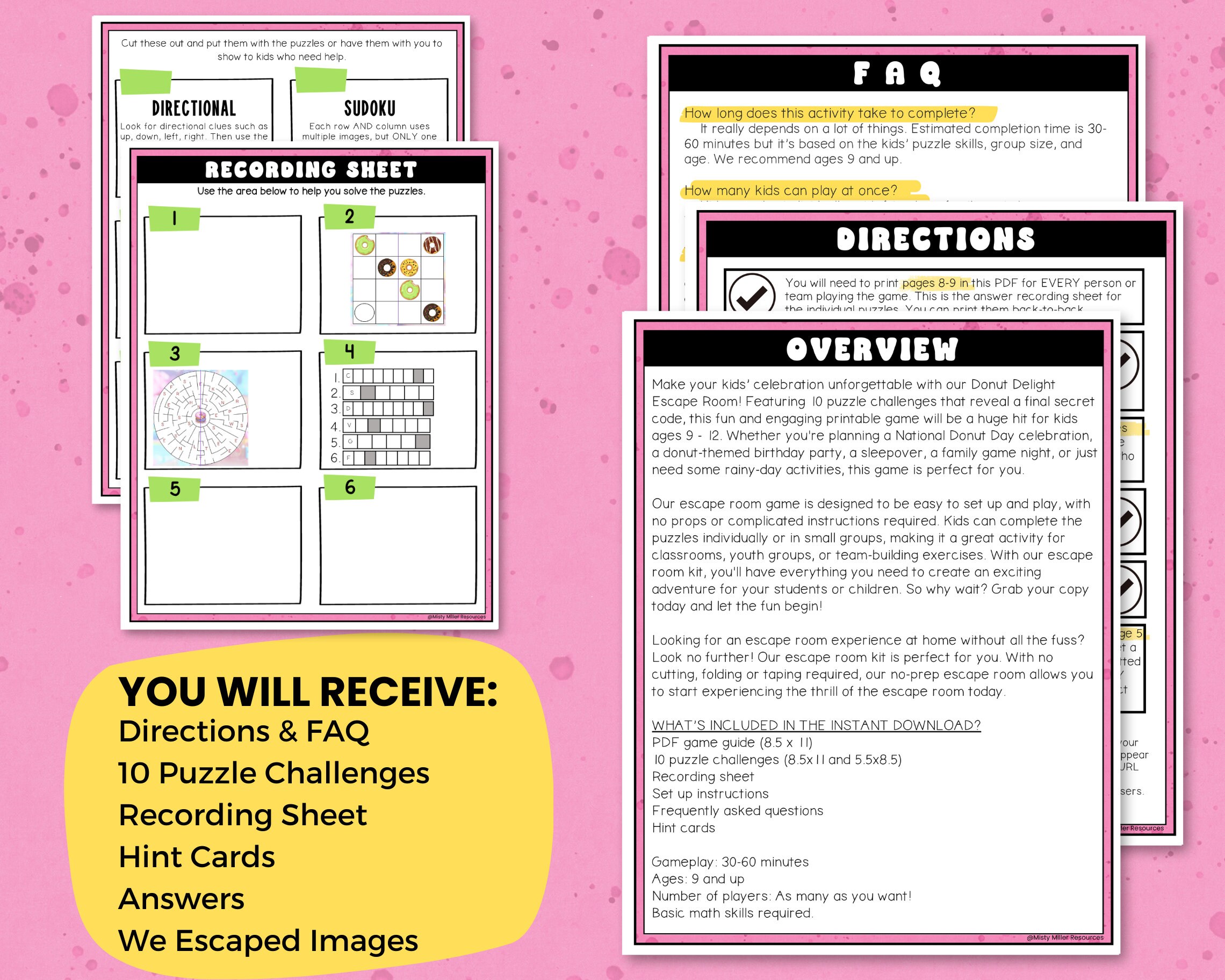 Donut Escape Room - Fun Printable Puzzle Game for Kids - National Donut ...