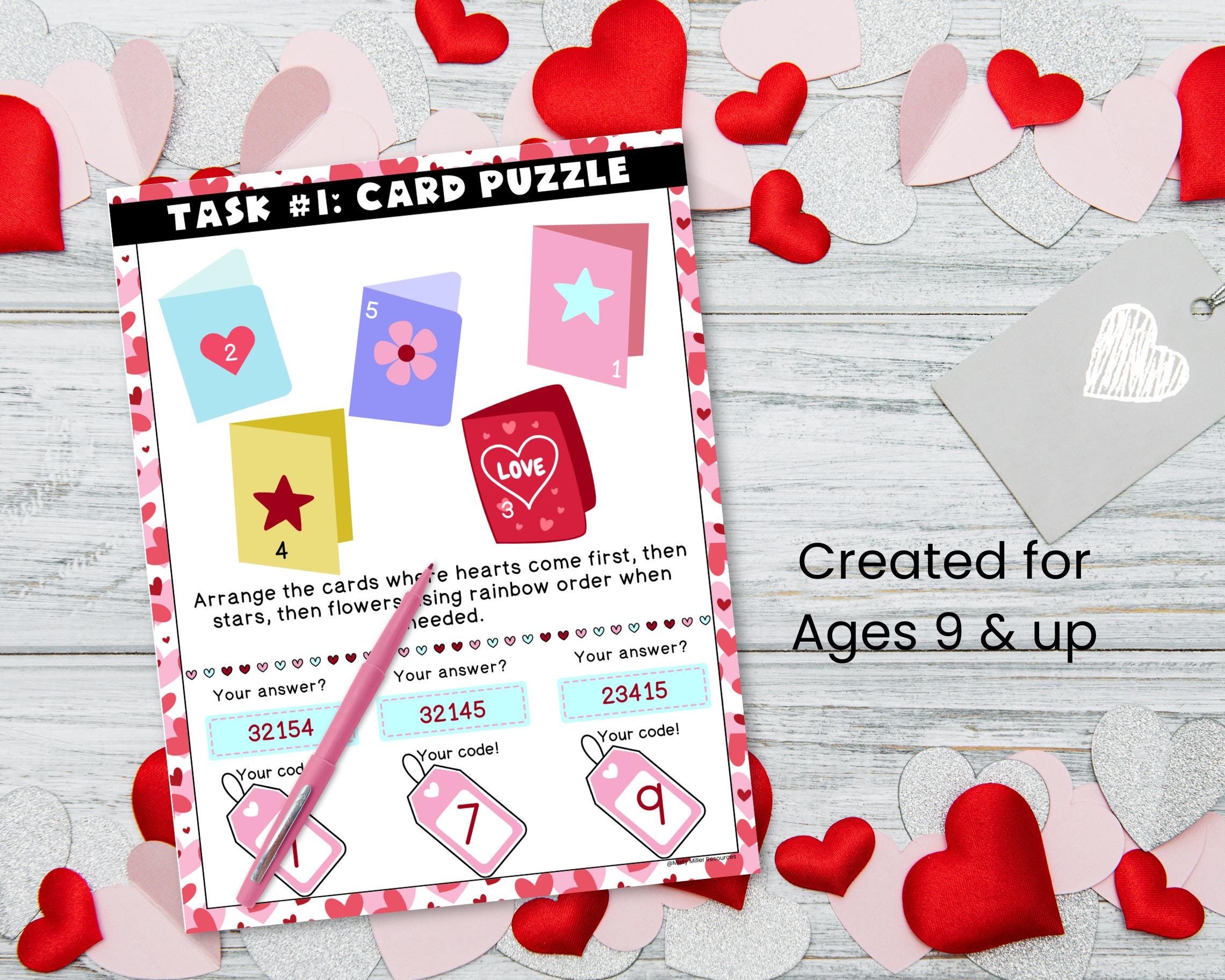 Valentine's Day Escape Room for Tweens and Kids - the Stolen Valentine ...