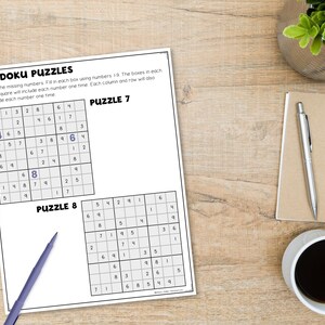 Engaging Number Puzzles Bundle for Kids - Sudoku, Kakurasu, Number ...