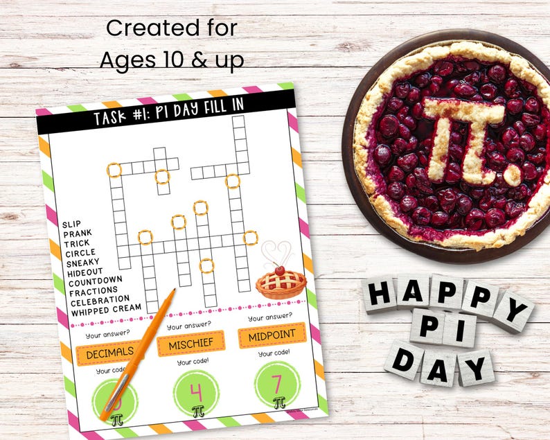 Pi Day Escape Room - Fun Printable Puzzle Game for Kids, Tweens - Pi ...