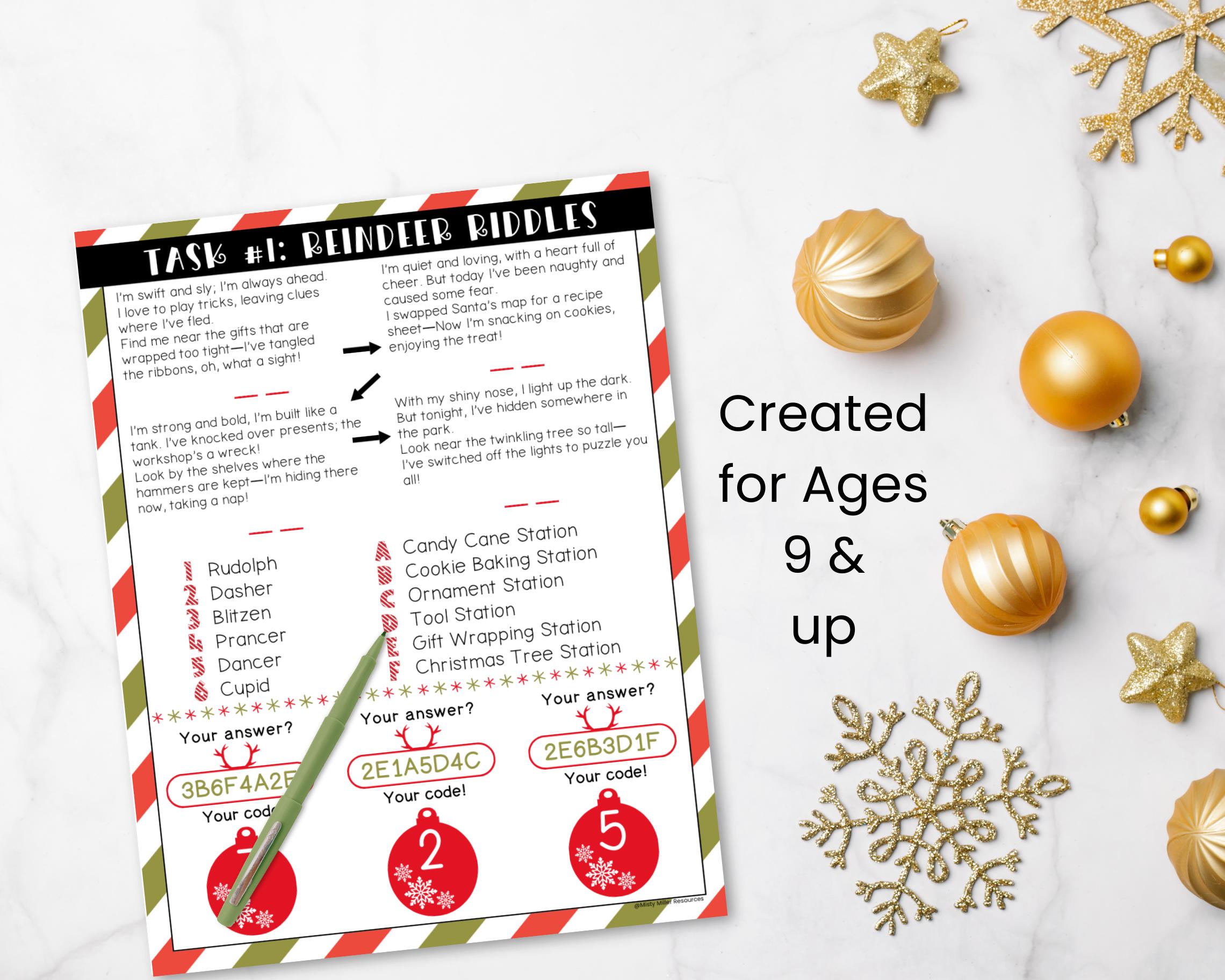 Mischievous Reindeer Escape Room for Tweens and Kids - Christmas Escape ...