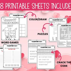Valentine's Day Printable Activity Pack for Kids - Word Puzzles ...