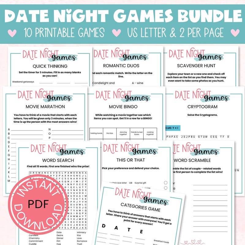 Date Night Printable - Etsy