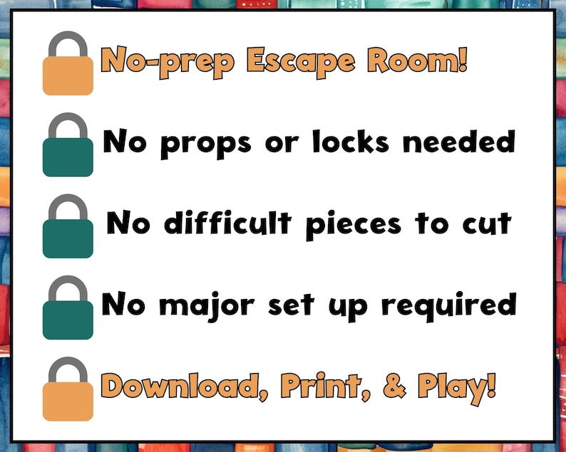 Printable Escape Room for Tweens, Teens, & Kids - the Enchanted Library ...