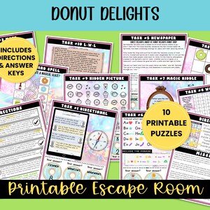 Donut Escape Room - Fun Printable Puzzle Game for Kids - National Donut ...