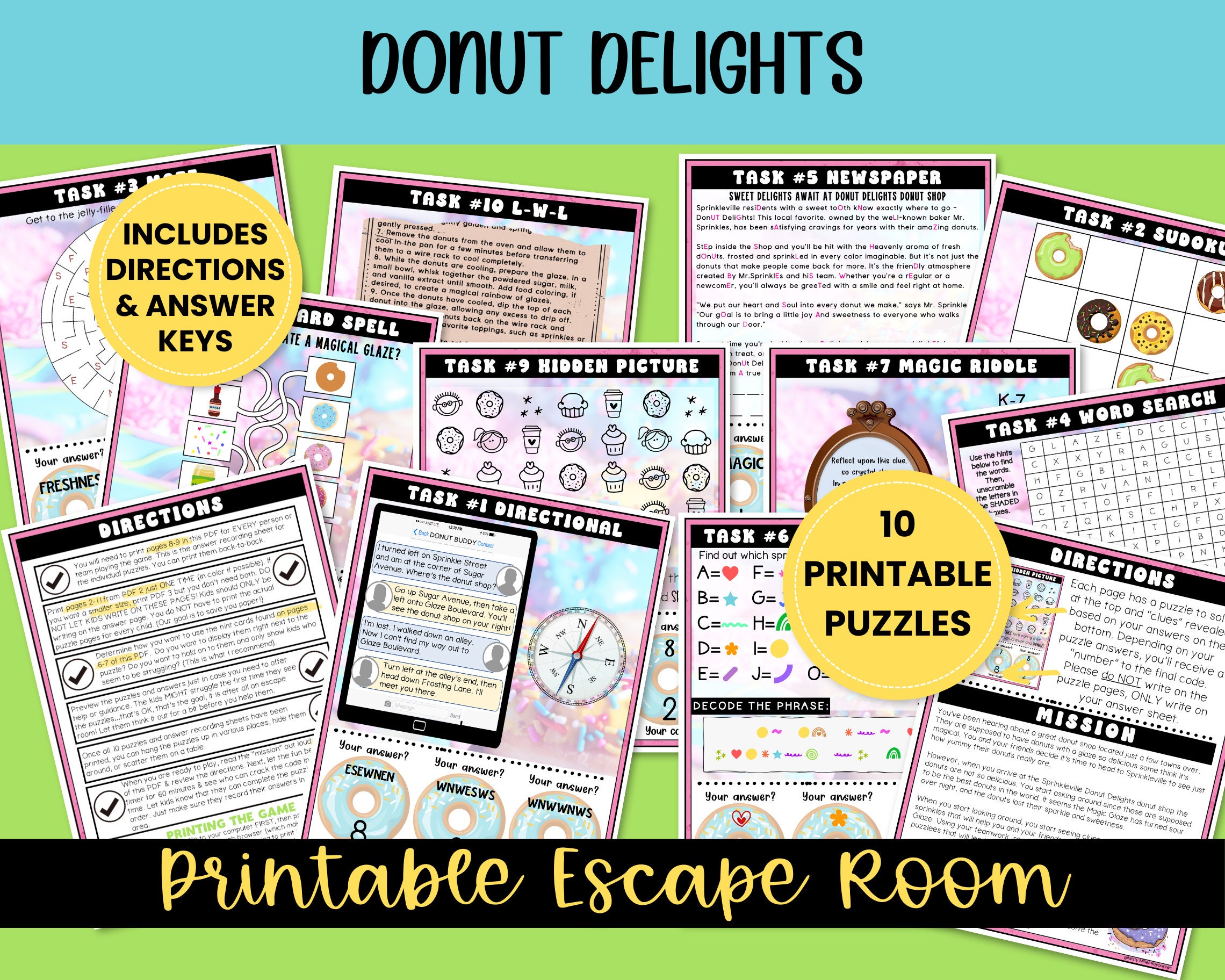 Donut Escape Room - Fun Printable Puzzle Game for Kids - National Donut ...