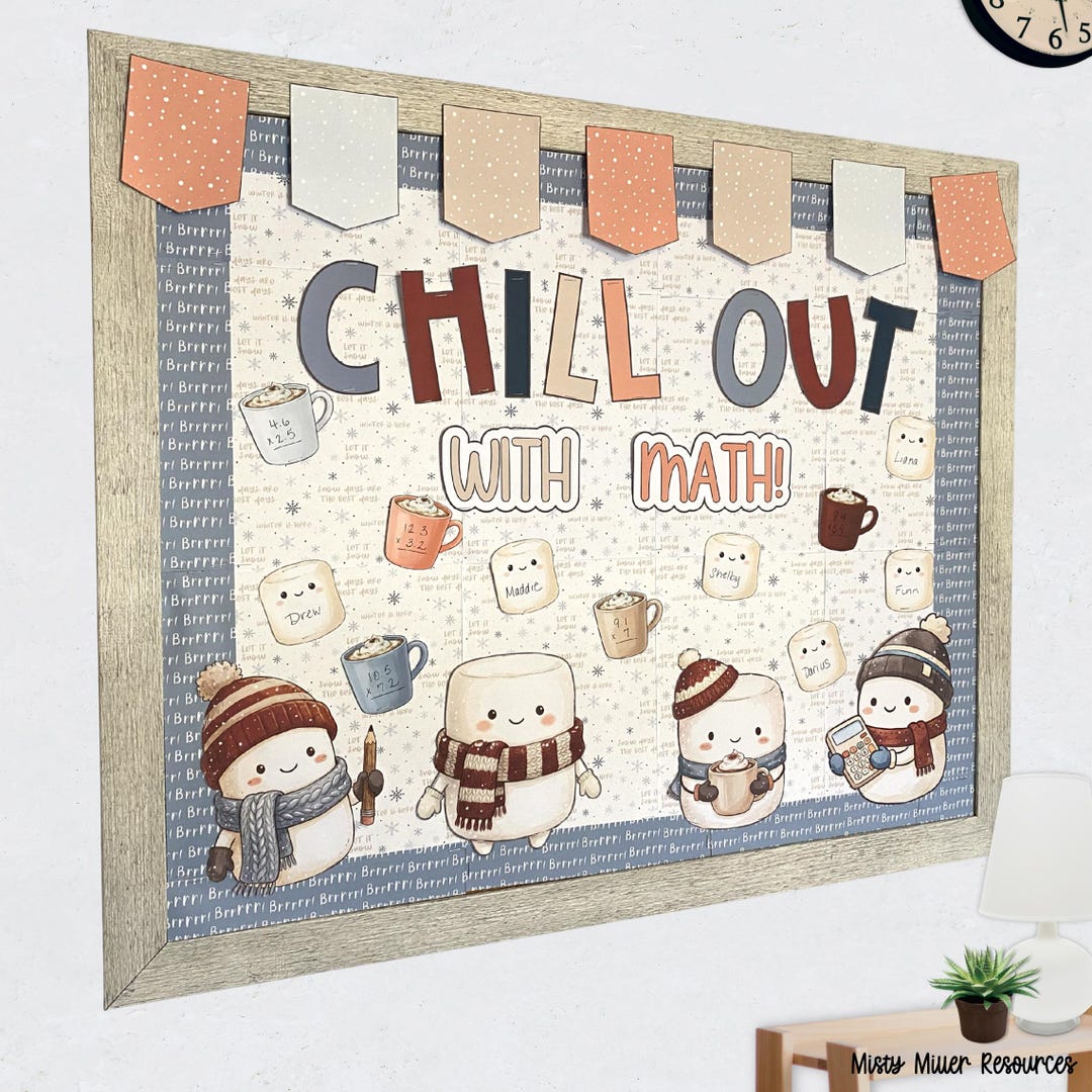 Winter Classroom Bulletin Board Kit: Chill Out With Math/reading ...