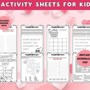 Valentine's Day Printable Activity Pack for Kids - Word Puzzles ...