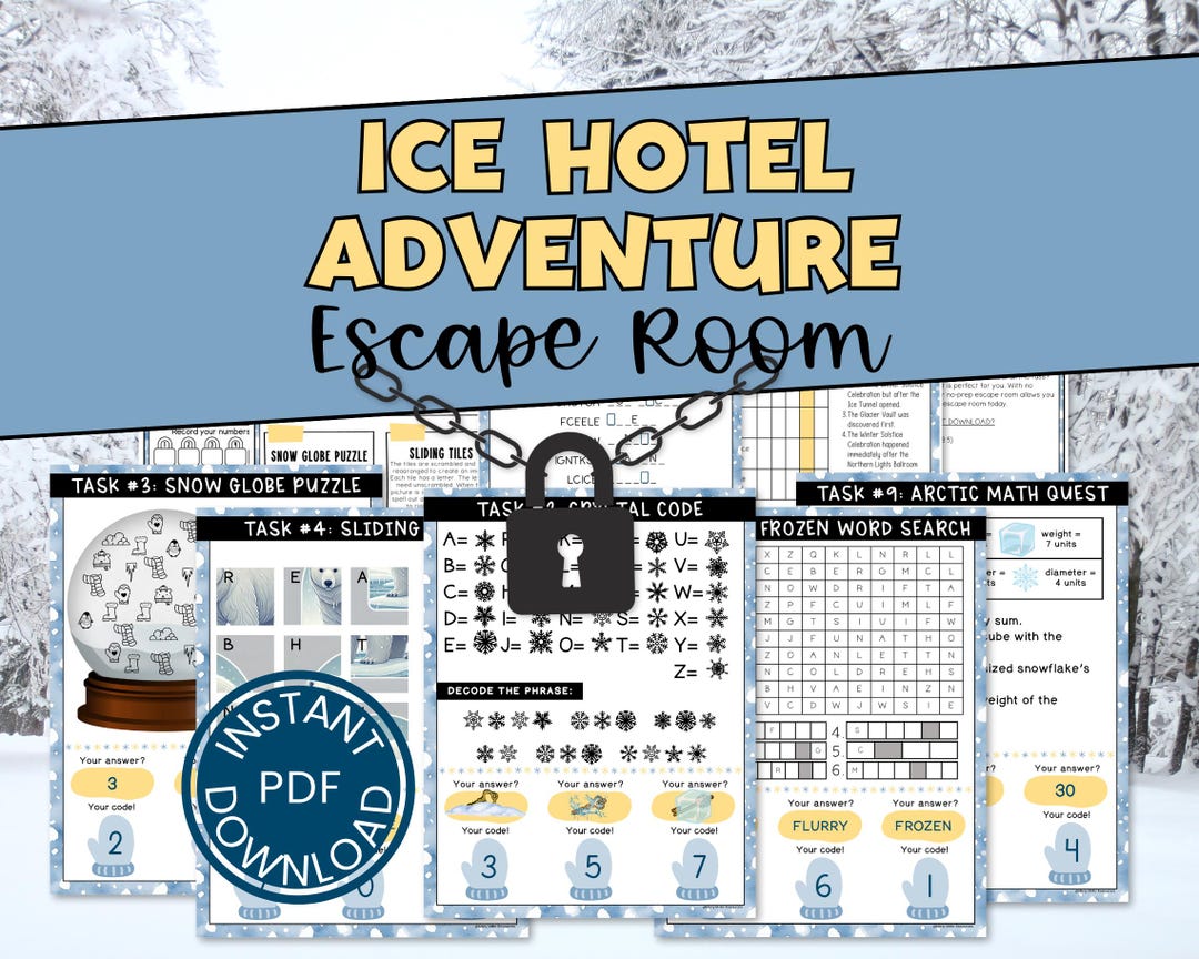 Winter Escape Room for Tweens and Kids - Ice Hotel Adventure Game ...