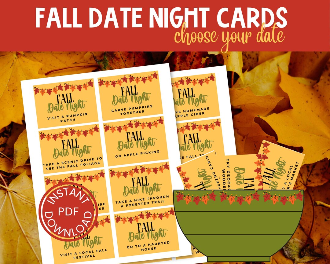 Fall Date Night Cards for Couples - Married Date Night Fun - 48 ...