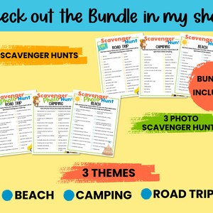 Road Trip Scavenger Hunt Printables - Family Printable Game for ...