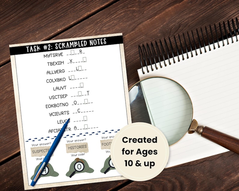 Detective Notes Printable Escape Room for Tweens & Teens, City Museum ...