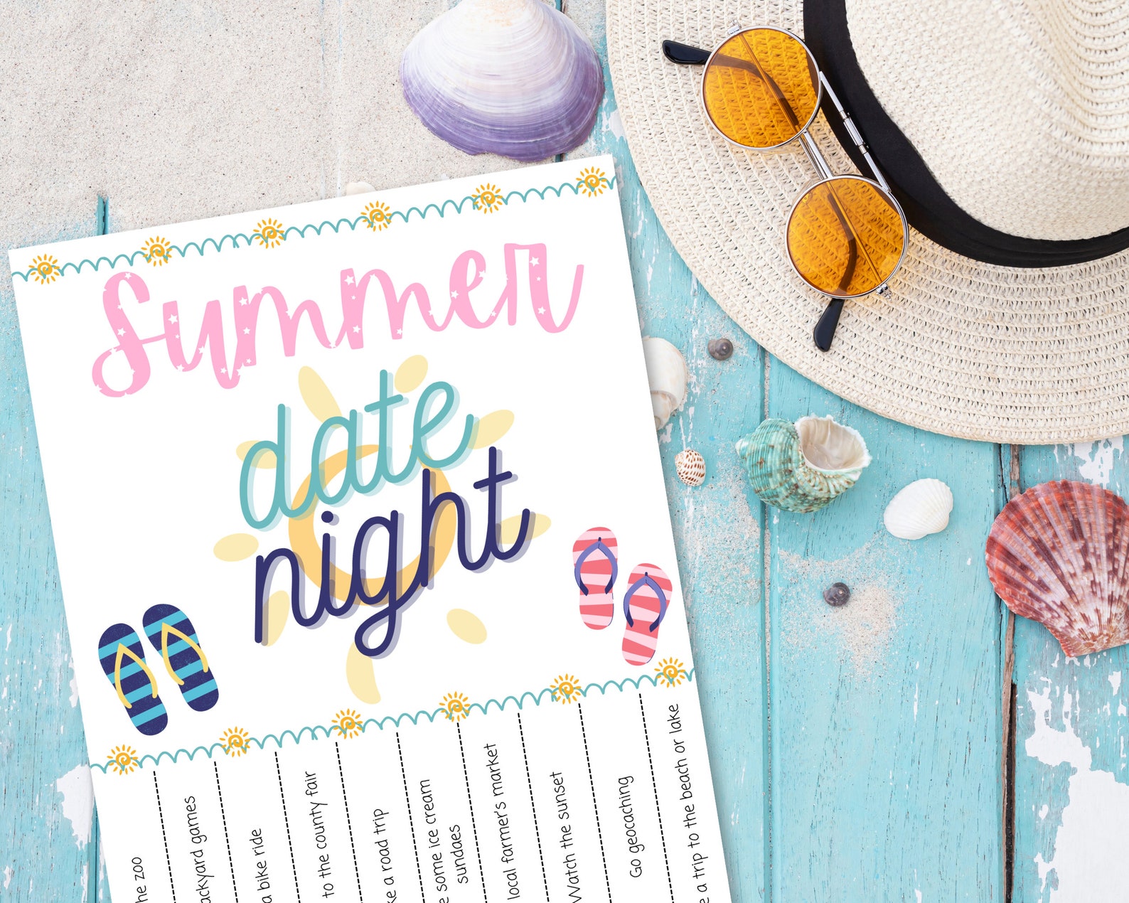 50 Date Ideas on Tear off Flyers - Seasonal Date Night Fun - Etsy
